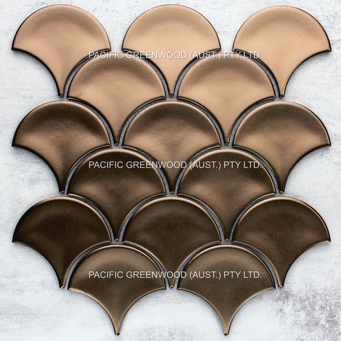Bronze Metal Fish Scale – GlowTile